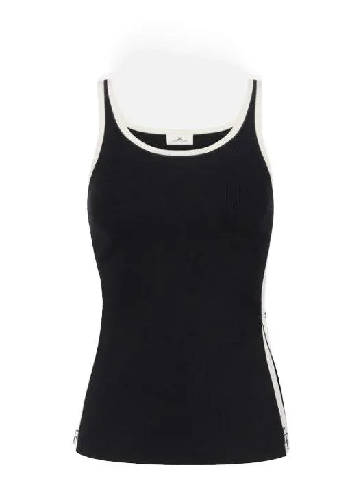 Elisabetta Franchi Tricot Top - Nero/milk
