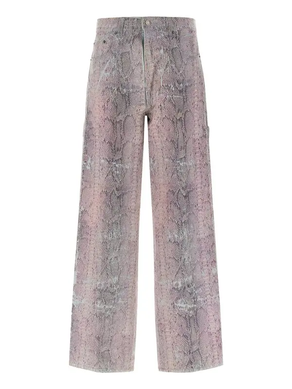 HAIKURE Winona Python-print Wide-leg Jeans - Multicolor