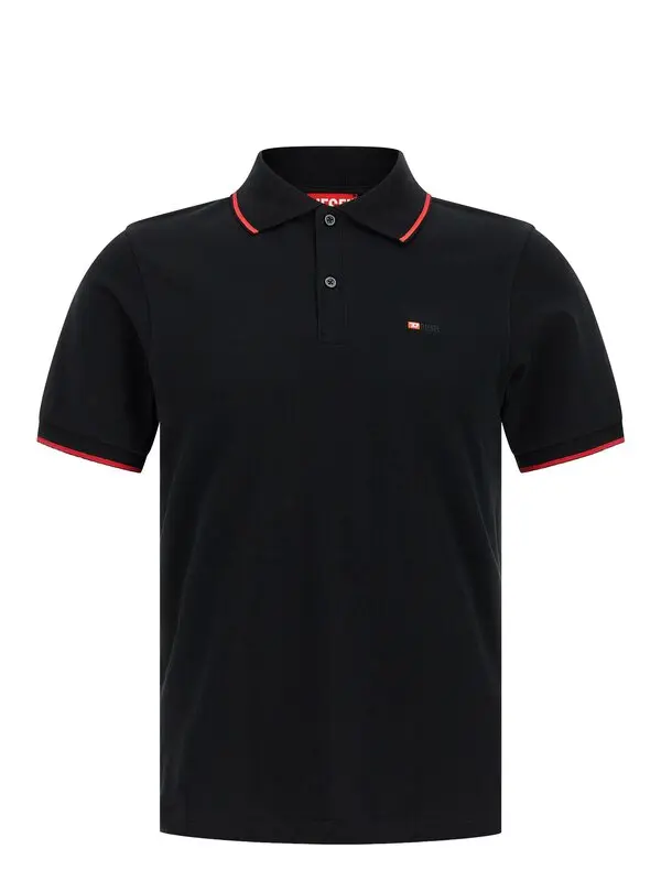 DIESEL® T Ferry Microdiv' Polo Shirt - Black