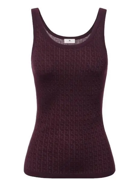 Elisabetta Franchi Tricot Top - Merlot