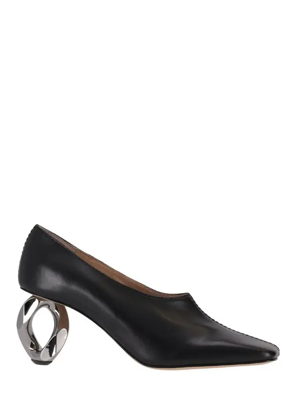 JW Anderson Stitch Chain Heel Pumps - Black