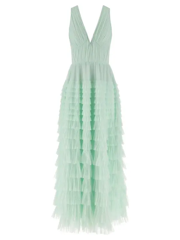 Twin-set Long Tulle Dress - Green
