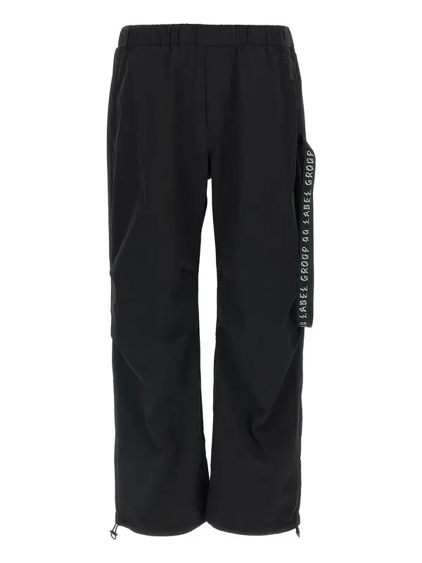 44 LABEL Id Drawsting' Pants - Black