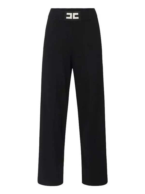 Elisabetta Franchi Pantalone Tricot - Nero/milk
