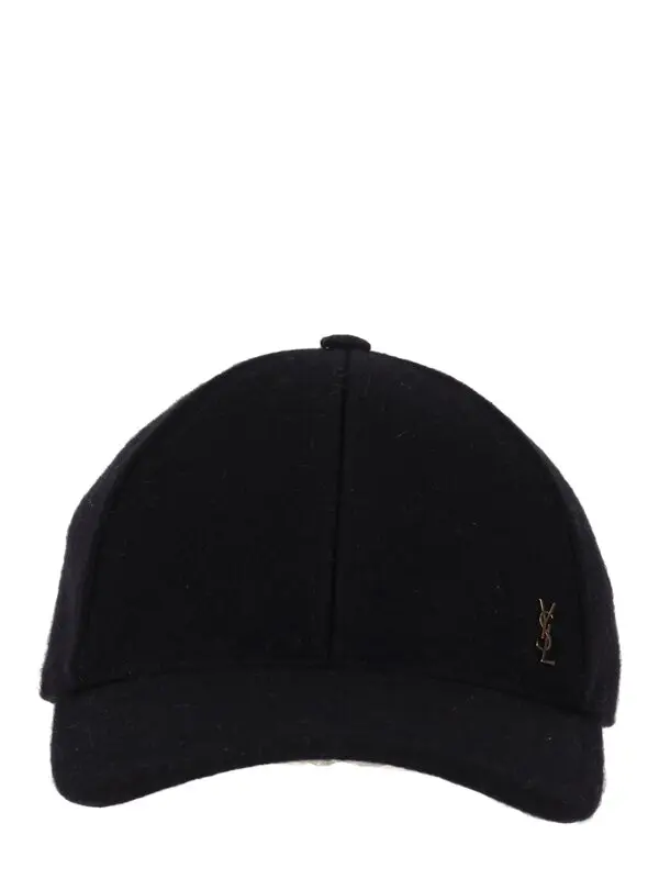 Saint Laurent Casquette Feutre Uni - Noir