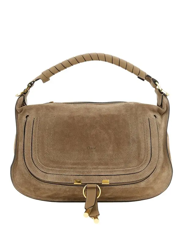 Chloé Marcie Small Shoulder Bag - Beige