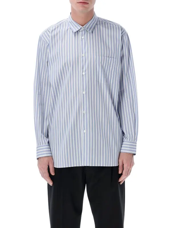 Comme Des Garçons T Shirts And Polos - Blu White Stripes