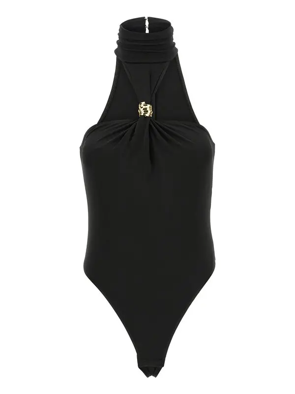 Elisabetta Franchi Jewel Detail Bodysuit - Black
