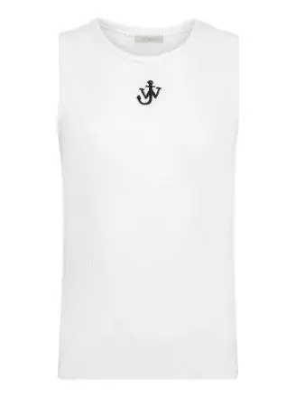 JW Anderson Anchor Embroidery Vest - White