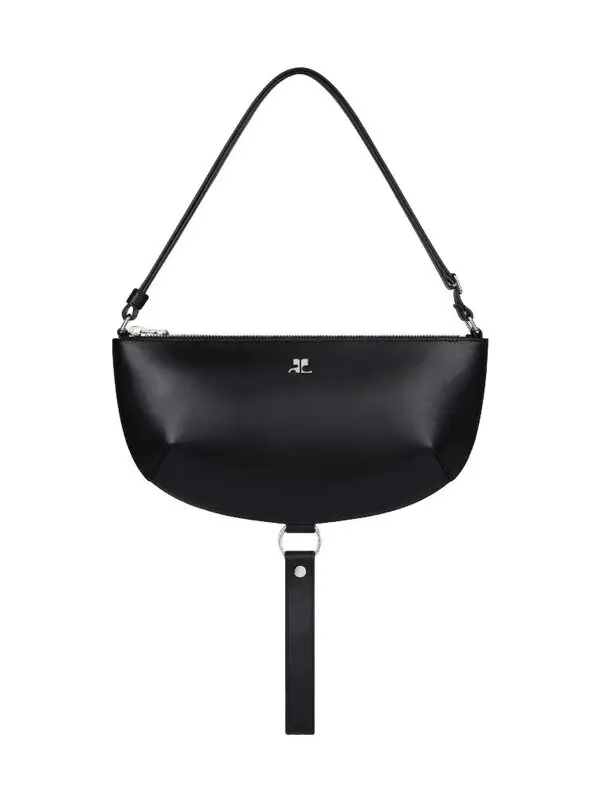 COURREGES Holy Eclipse Leather Bag - Black