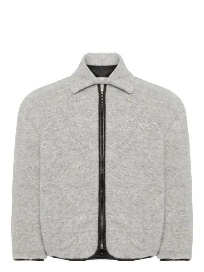 JW Anderson Contrast Trim Jacket - Light Grey Melange
