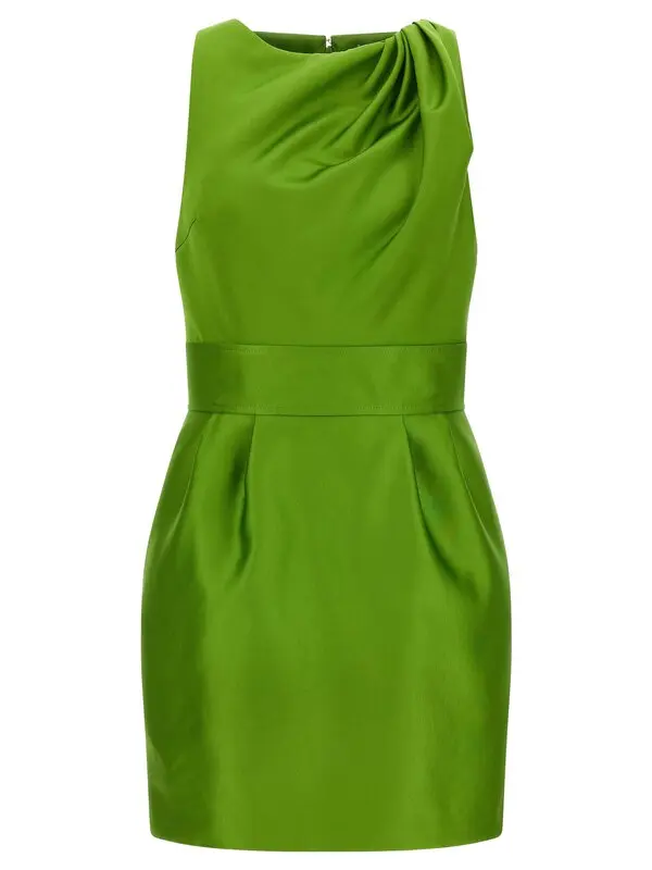 Elisabetta Franchi Duchesse Mini Dress - Green
