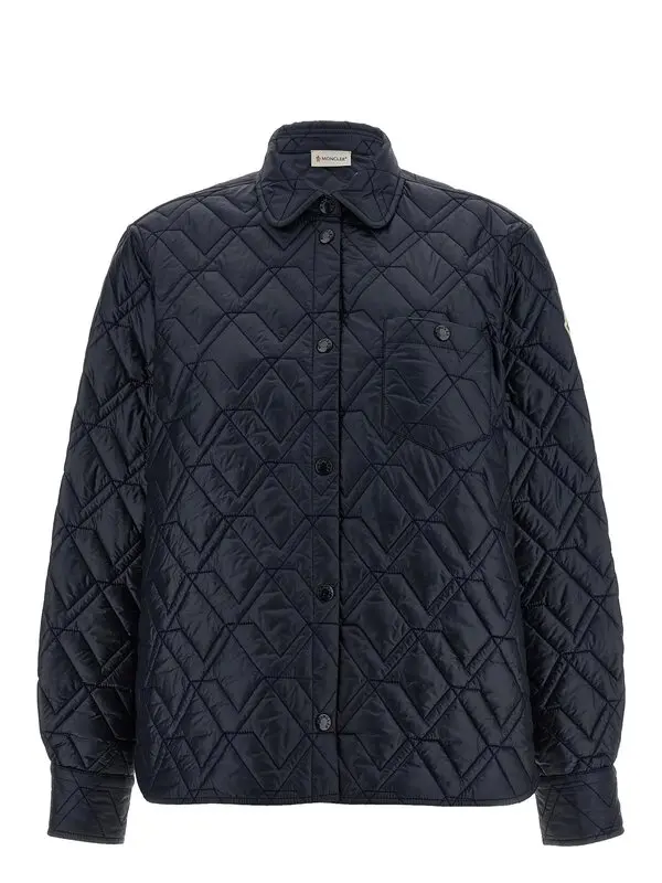 Moncler Quilted Overshirt - Blue