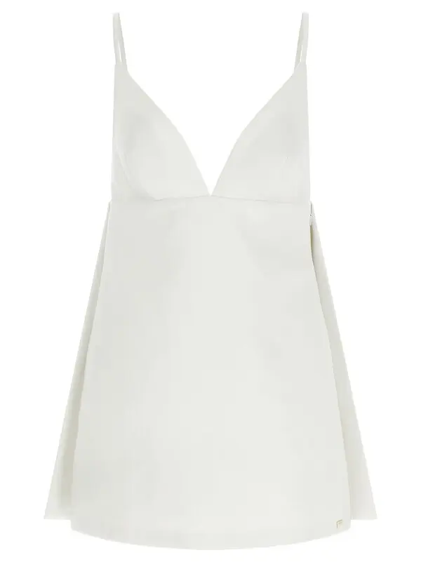 Elisabetta Franchi Duchesse Mini Dress - White