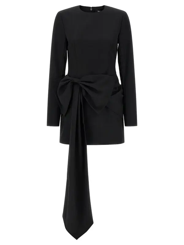 ROTATE BY BIRGER CHRISTENSEN Mini Bow Dress - Black