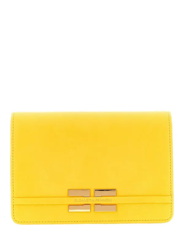 Elisabetta Franchi Logo Shoulder Strap - Yellow