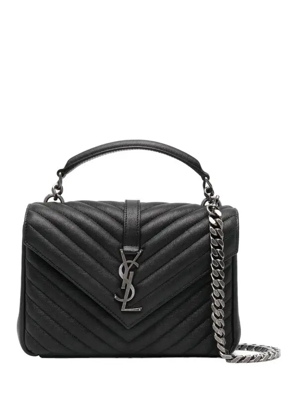 Saint Laurent College Monogram Shoulder Bag - Noir