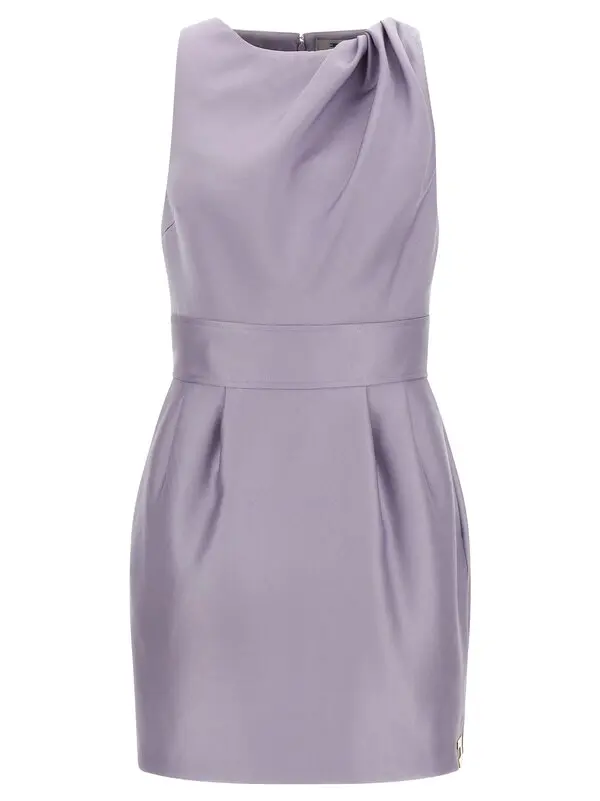Elisabetta Franchi Duchesse Mini Dress - Purple