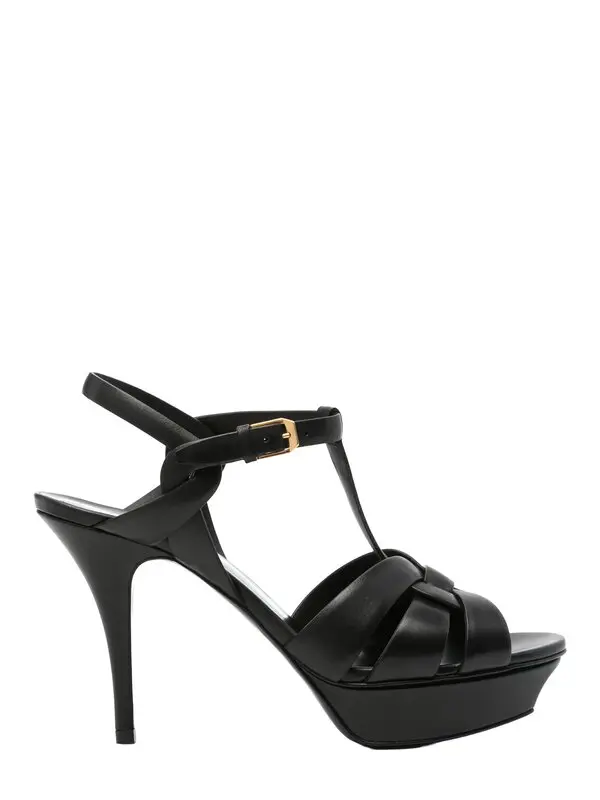 Saint Laurent Tribute 75 Platform Sandals - Noir