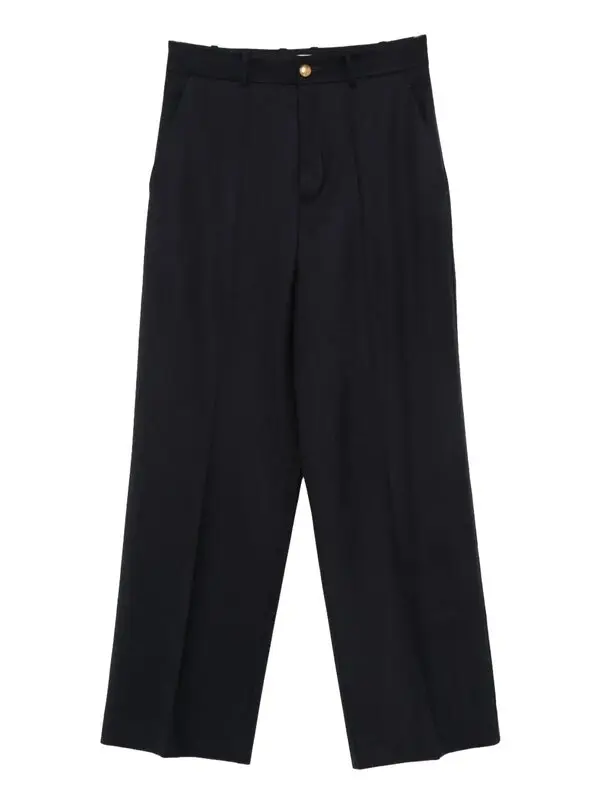 PAROSH Wide Leg Trousers - Blu