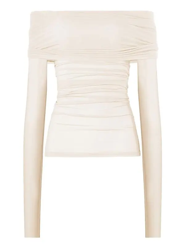 Wolford Off-shoulder Gathered Top - White
