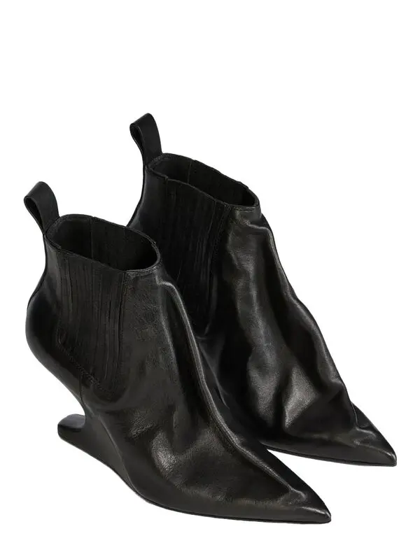 Rick Owens Ankle Taco Boots - Black