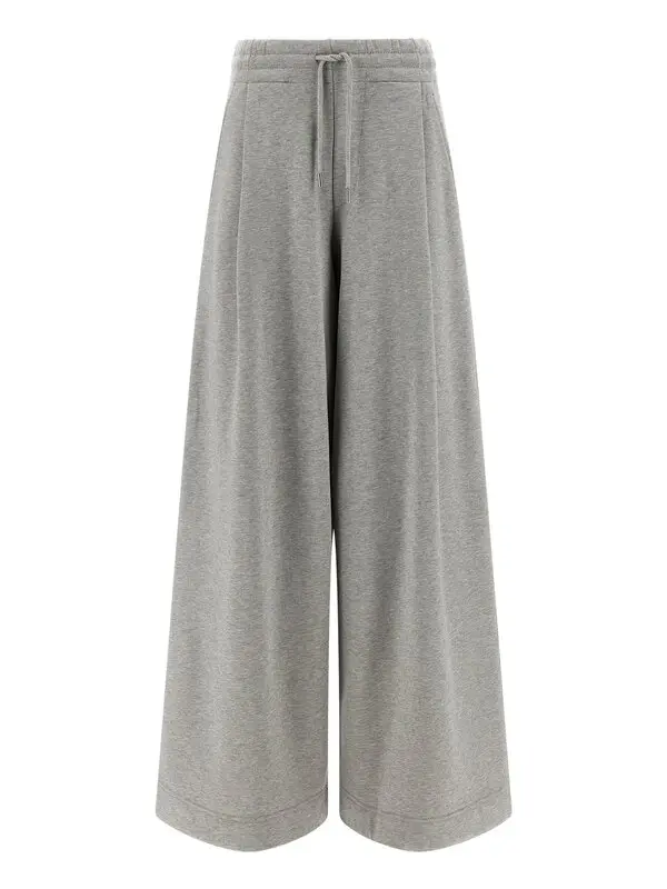 Dries Van Noten Mélange Gauze Cotton Trousers - Gray