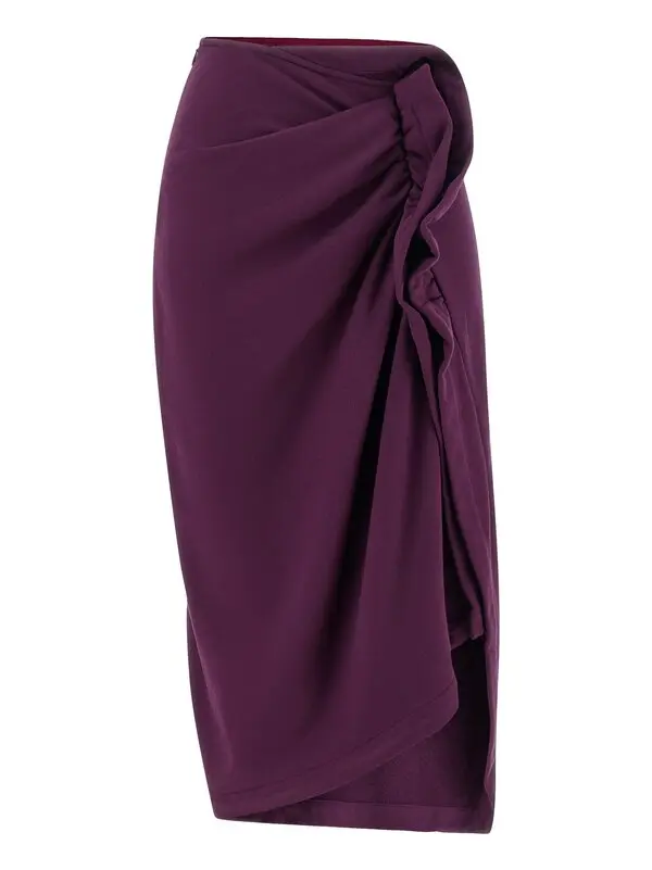 Dries Van Noten Hanam Midi Skirt - Purple