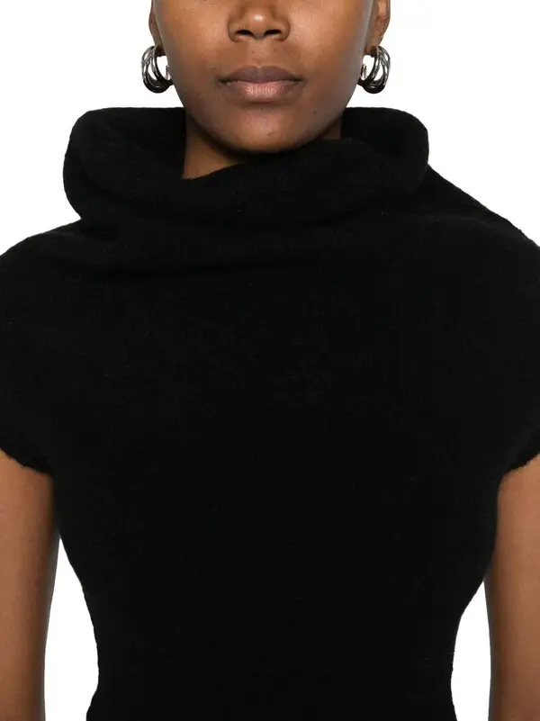 Rick Owens Sleeveless Cowl Neck Top - Black