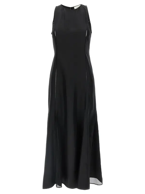Loulou De Saison Iraka Silk Twill Midi Dress - Black