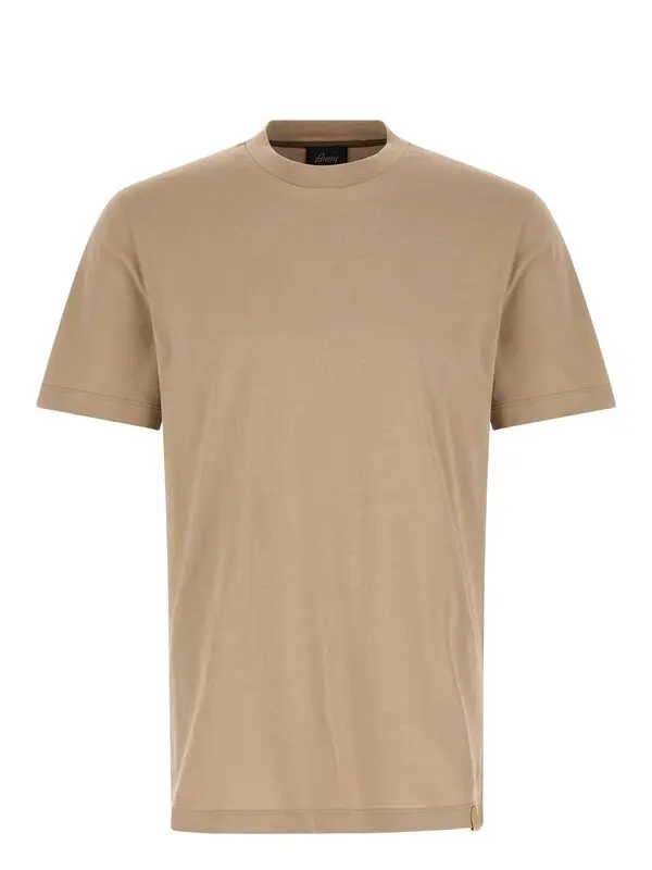 Brioni Carbonated Cotton T Shirt - Beige