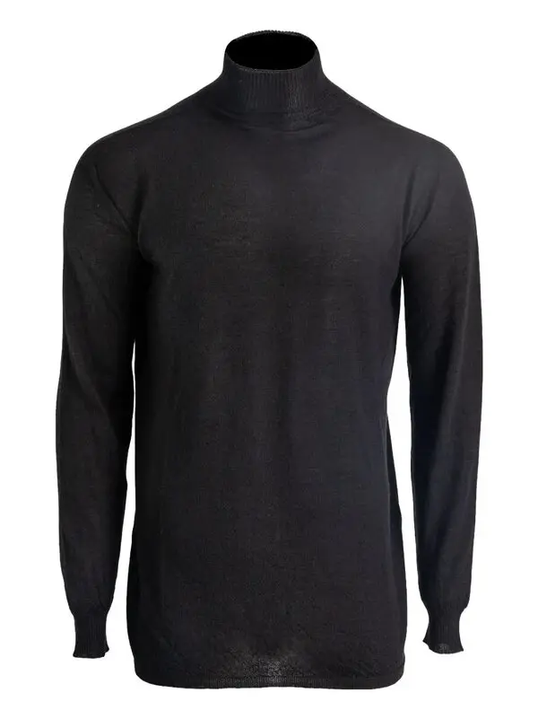 Rick Owens Oversized Turtleneck Top - Black