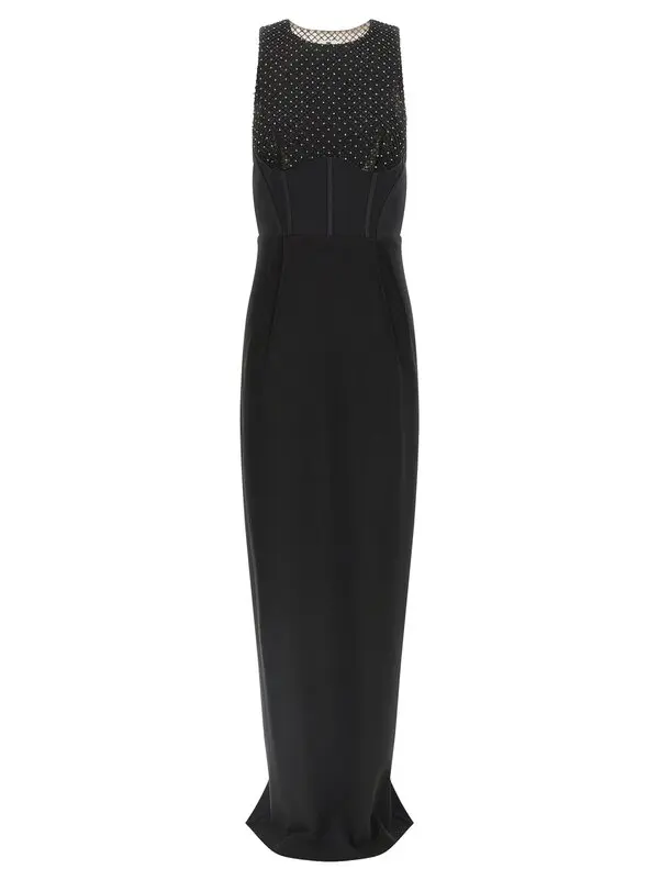 Elisabetta Franchi Red Carpet Long Dress - Black