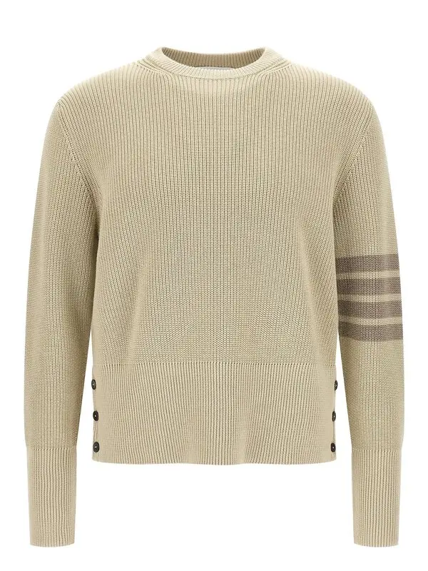 Thom Browne Bar Sweater - Beige