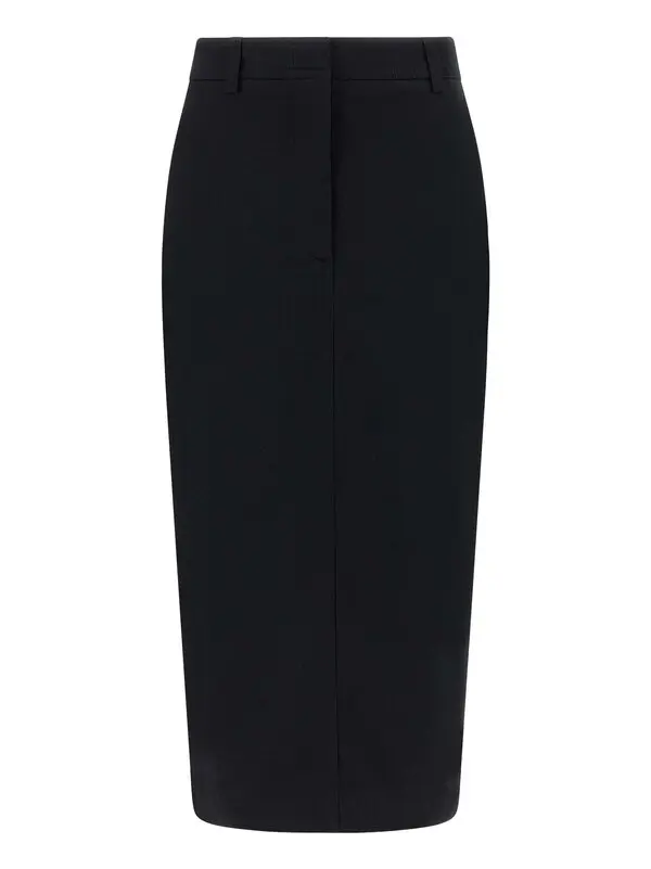 THELATEST Donna Midi Skirt - Black