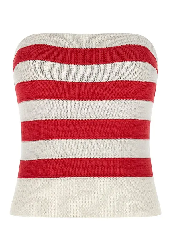 Ermanno Scervino Crochet Bustier Top - Red