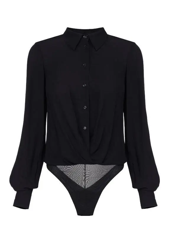 Elisabetta Franchi Camicia A Body - Nero
