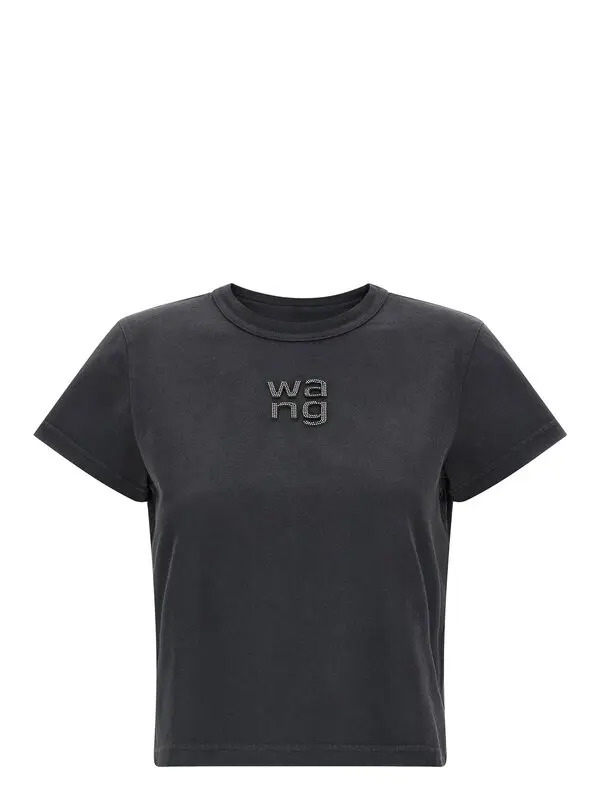 Alexander Wang Hotfix Logo T-shirt - Black