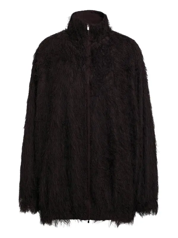 THE FRANKIE SHOP Fringed Baxter Jacket - Brown