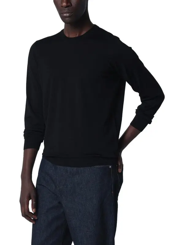 DRUMOHR Crew Neck Wool Sweater - Black