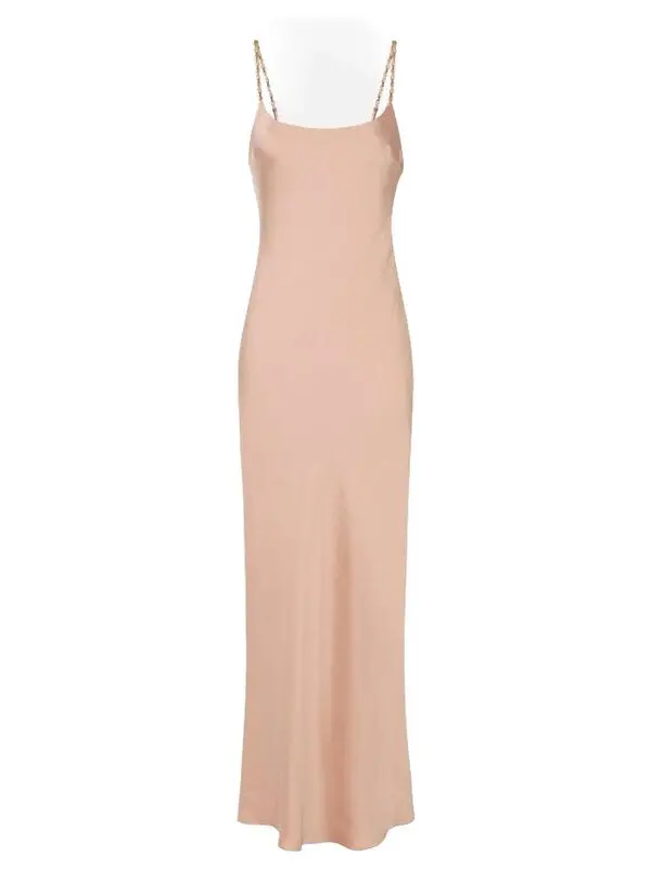Elisabetta Franchi Sleeveless Maxi Dress - Nude
