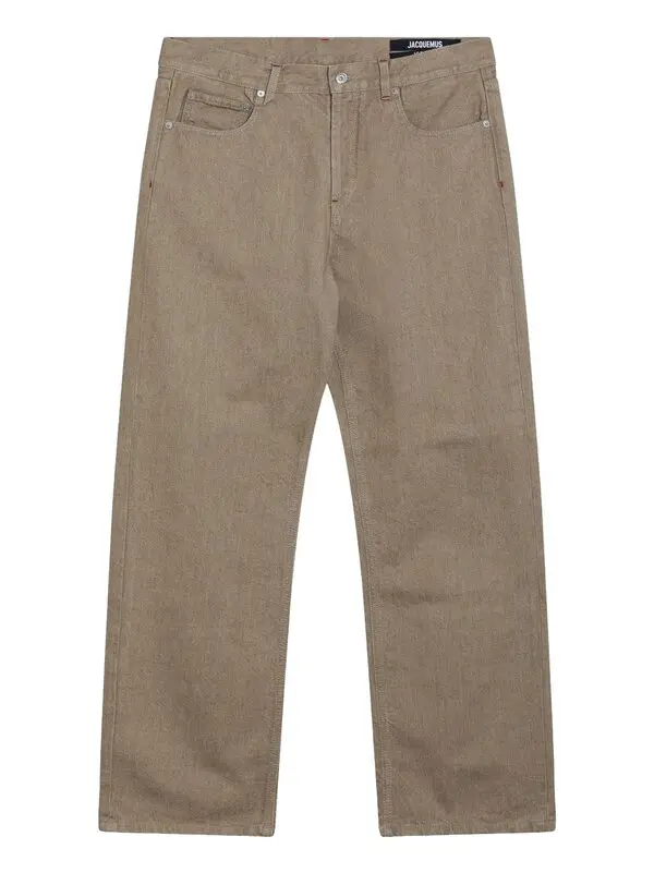 Jacquemus Straight Denim Trousers - Beige