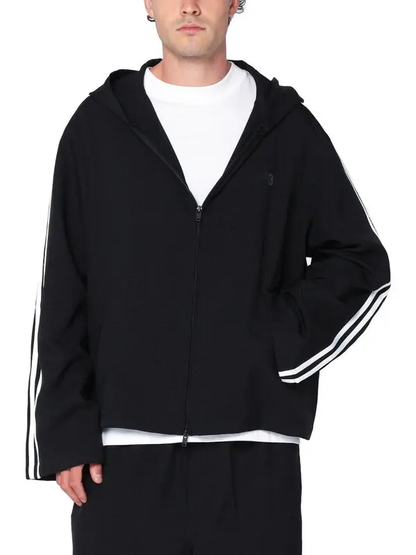 Adidas Three-stripe Zip Cardigan - Black