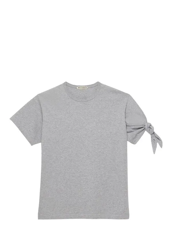 JW Anderson T Shirt With Knotted Sleeve - Grey
