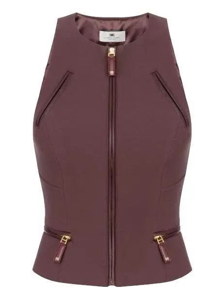 Elisabetta Franchi Sleeveless Top - Merlot
