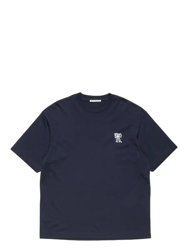 Acne Studios Logo T Shirt Navy - Blue