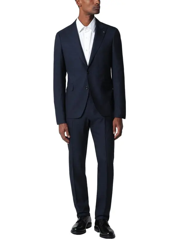 Tagliatore Wool Single Breasted Suit - Blue