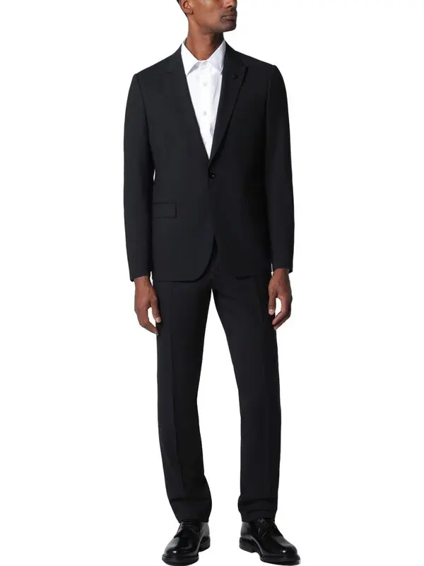 LARDINI Single Breasted Wool Blend Suit - Blue