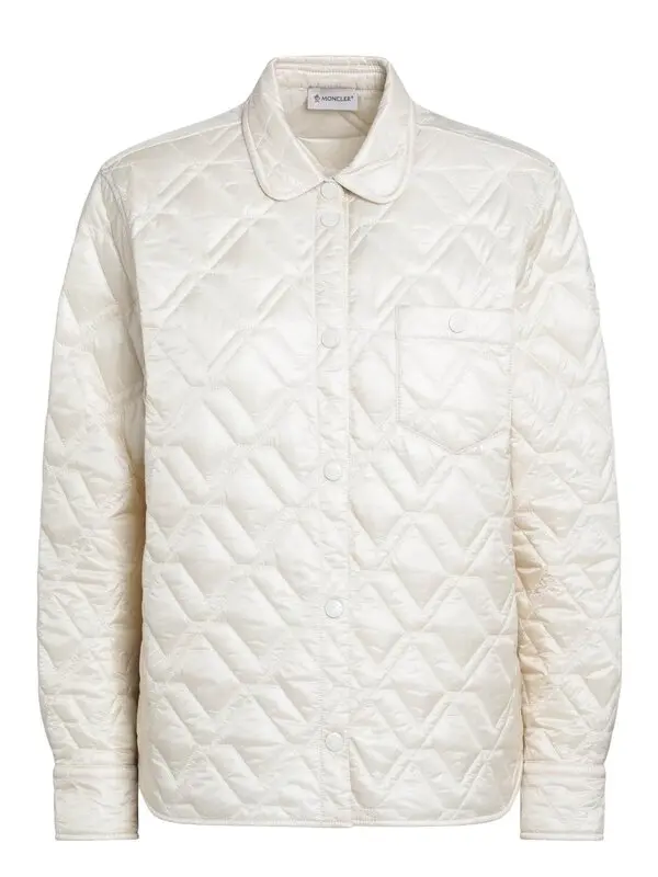 Moncler Quilted Nylon Shirt - Beige