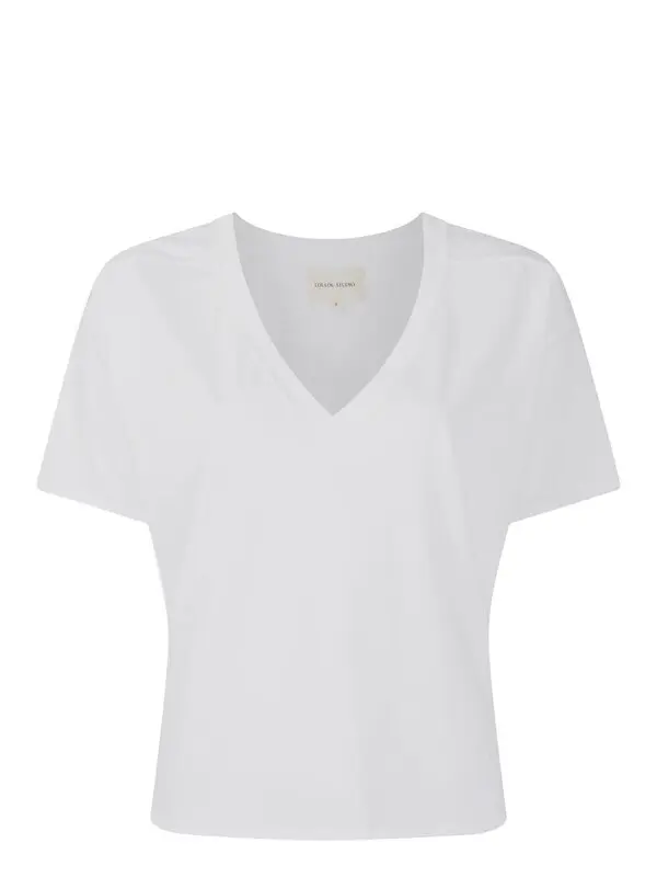 Loulou De Saison Cotton V-neck T-shirt - White